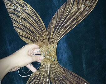 Gold Shimmery Butterfly Wings With Lots of Rhinestones Fairy Costume ...