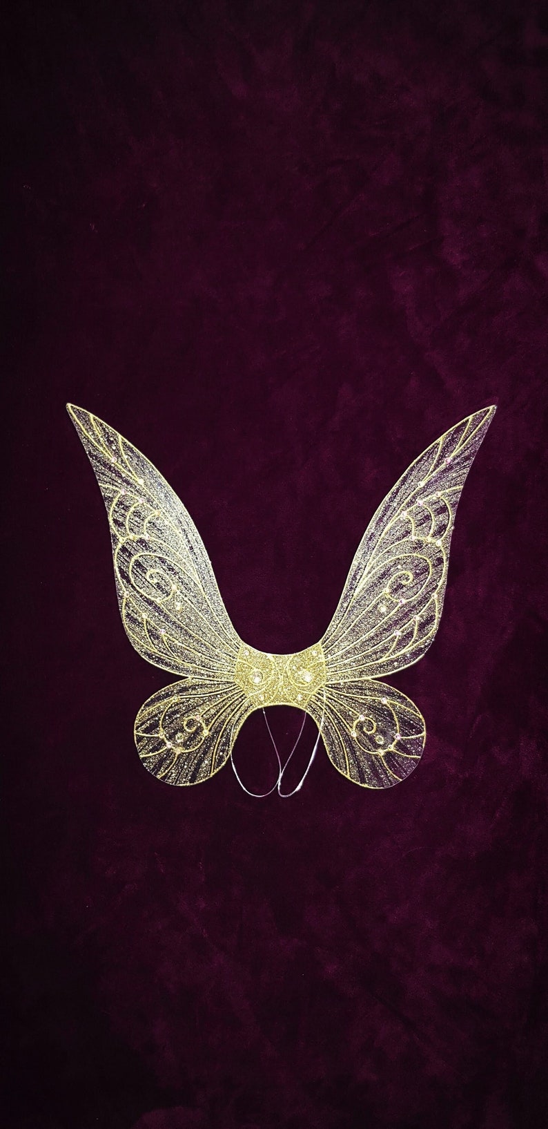 Gold Shimmery Butterfly Wings With Lots of Rhinestones Fairy - Etsy