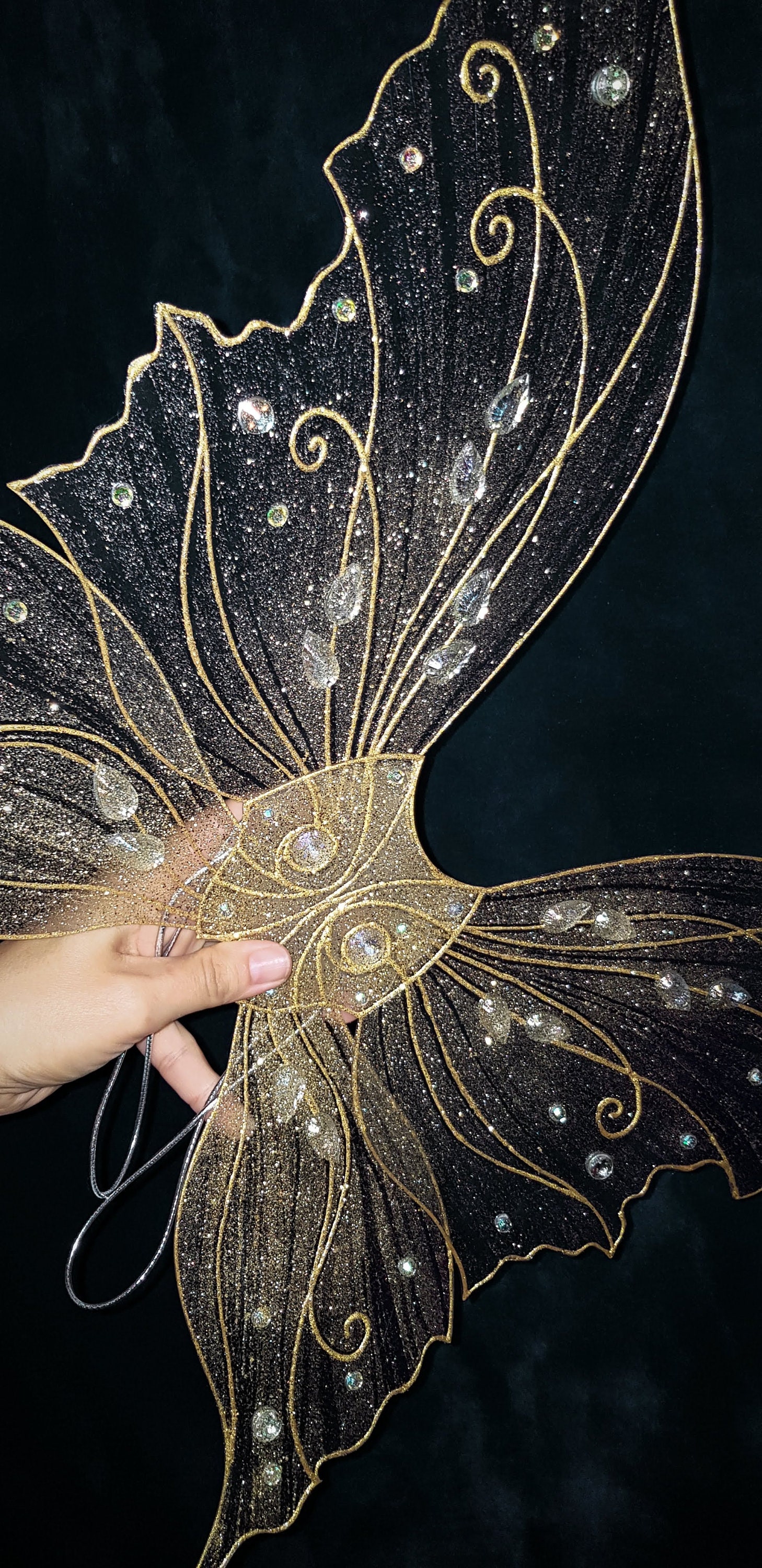 Gold Shimmery Butterfly Wings With Lots of Rhinestones Fairy | Etsy