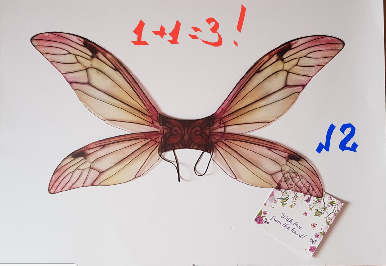 Pink Colored Fairy Wings, Girl Gift, Flower Fairy. - Etsy