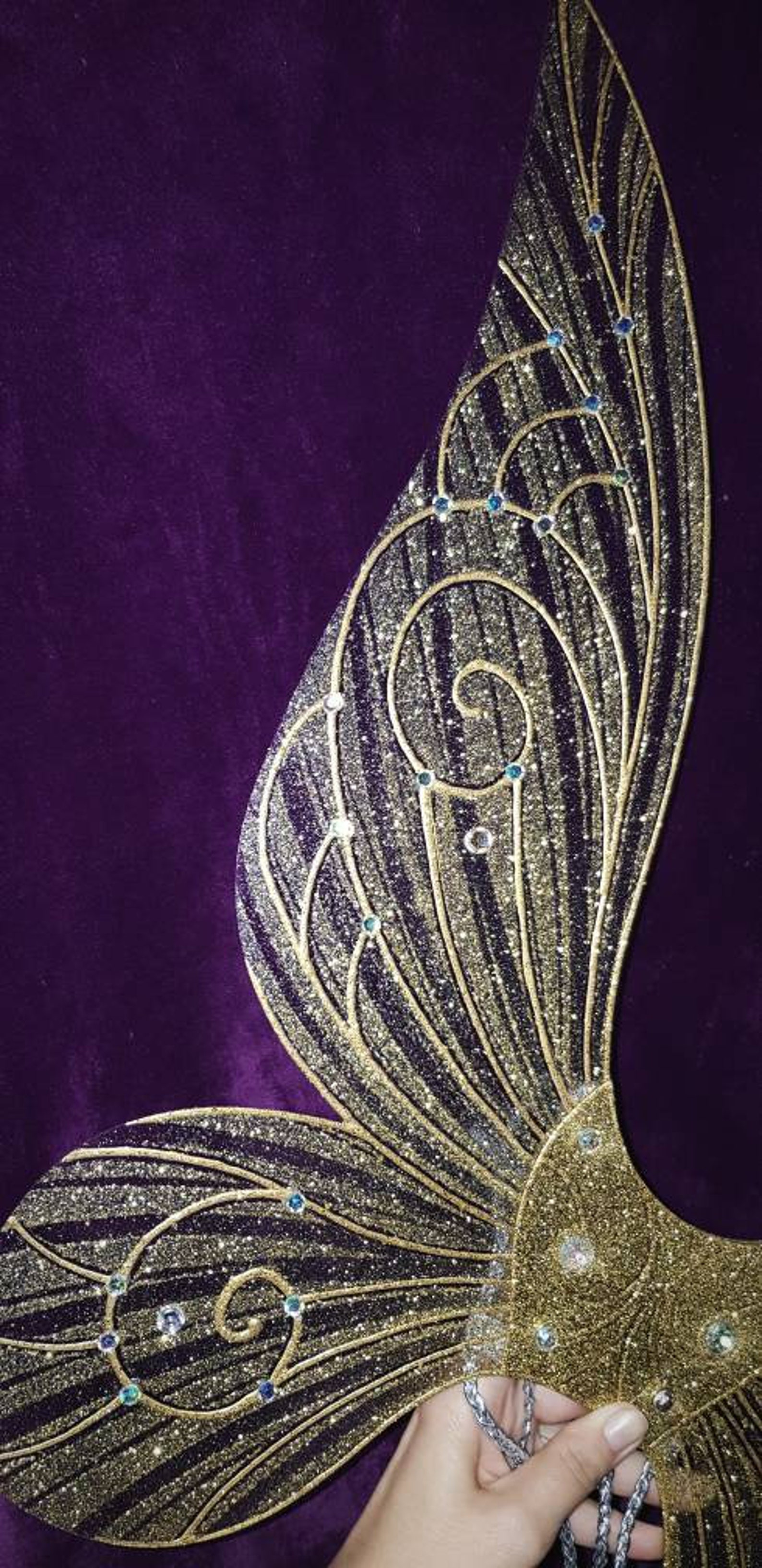 Gold Shimmery Butterfly Wings With Lots of Rhinestones Fairy - Etsy