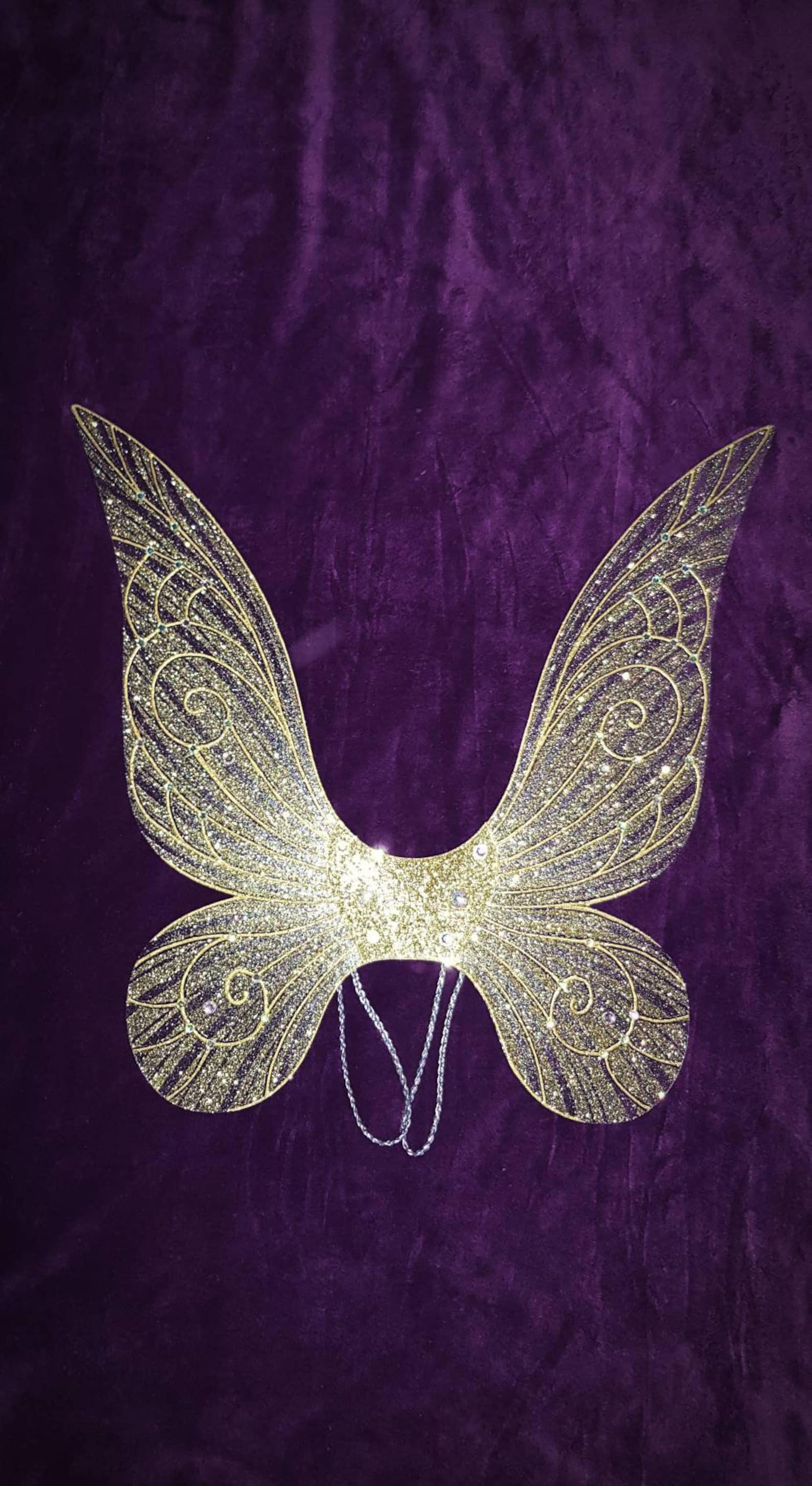 Gold Shimmery Butterfly Wings With Lots of Rhinestones Fairy - Etsy