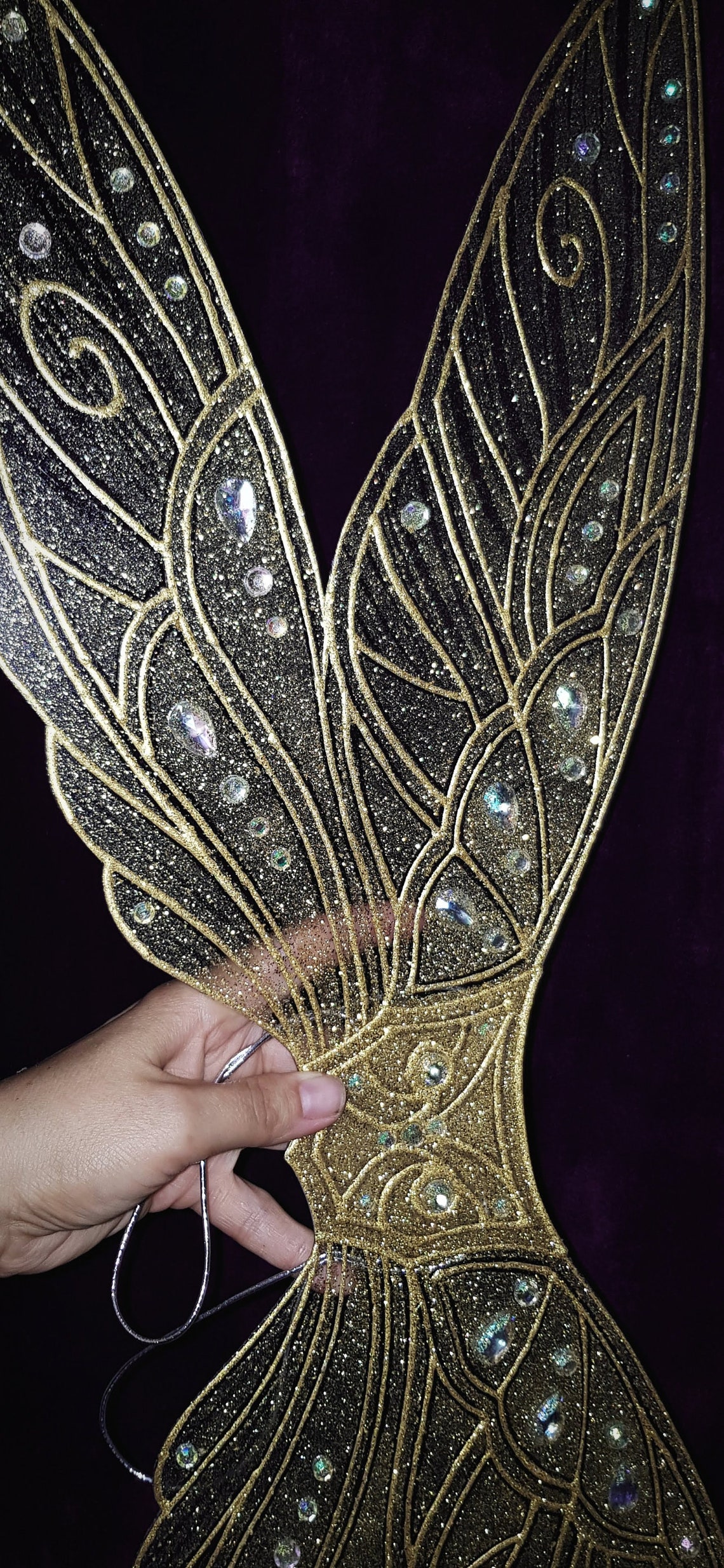 Golden Dragonfly Wings With Beautiful Rhinestones for a - Etsy