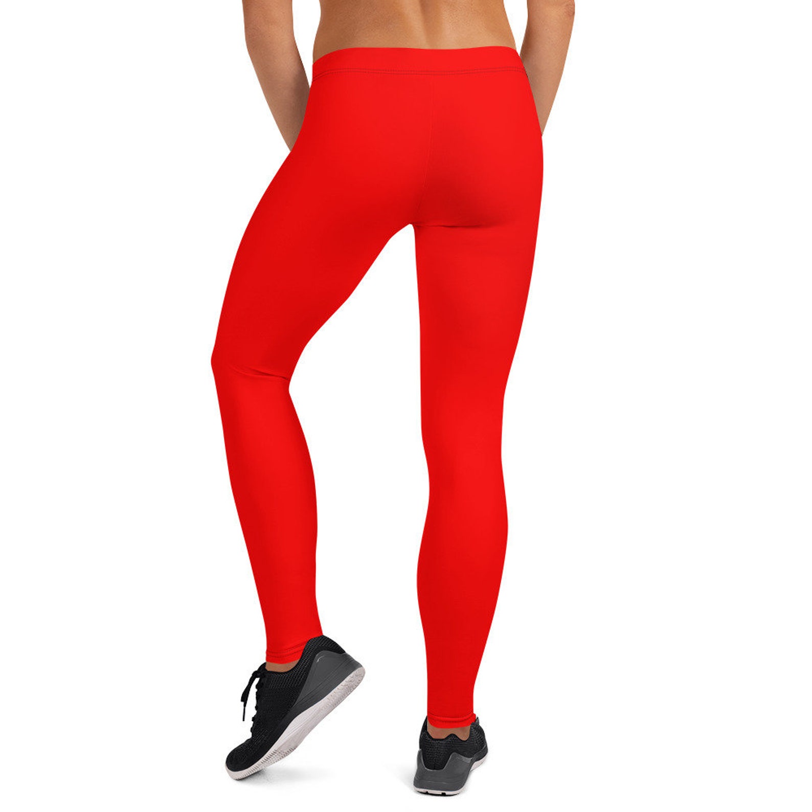 Red Workout Leggings for Women Yoga Pants | Etsy