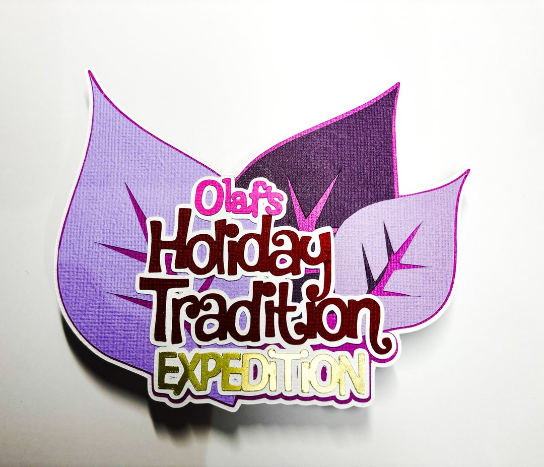 Holiday Tradition Inspired Sign Die Cut Scrapbook Embellishment - Etsy
