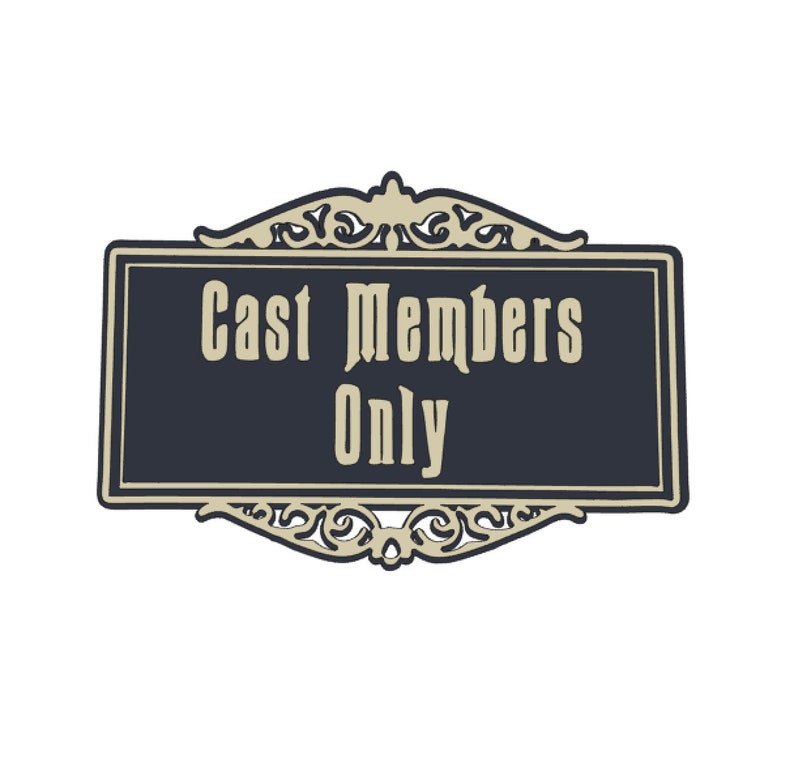 SVG Digital Download Cast Members Only digital cutting file | Etsy