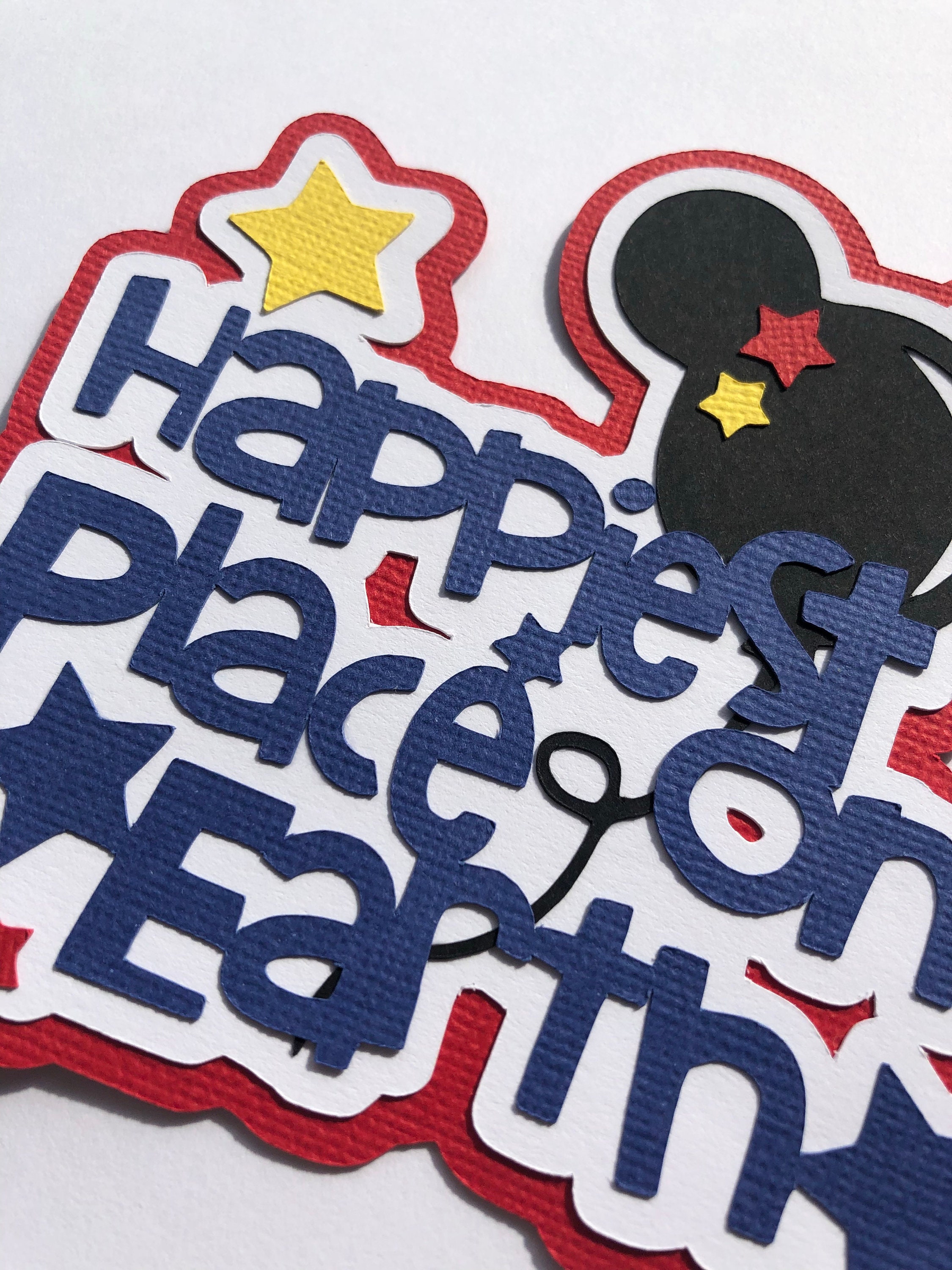 Happiest Place on Earth Die Cut Scrapbook Embellishment Die - Etsy UK