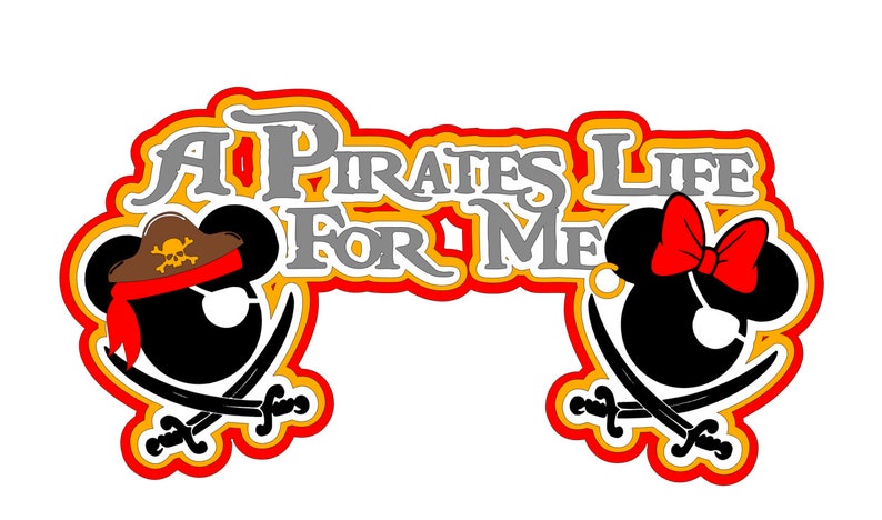 A Pirate's Life for Me Mouse and Minnie Mouse Digital | Etsy