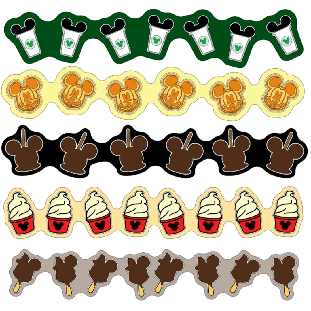 SVG Digital Download Vacation Snacks Borders Bundle Digital Cutting ...