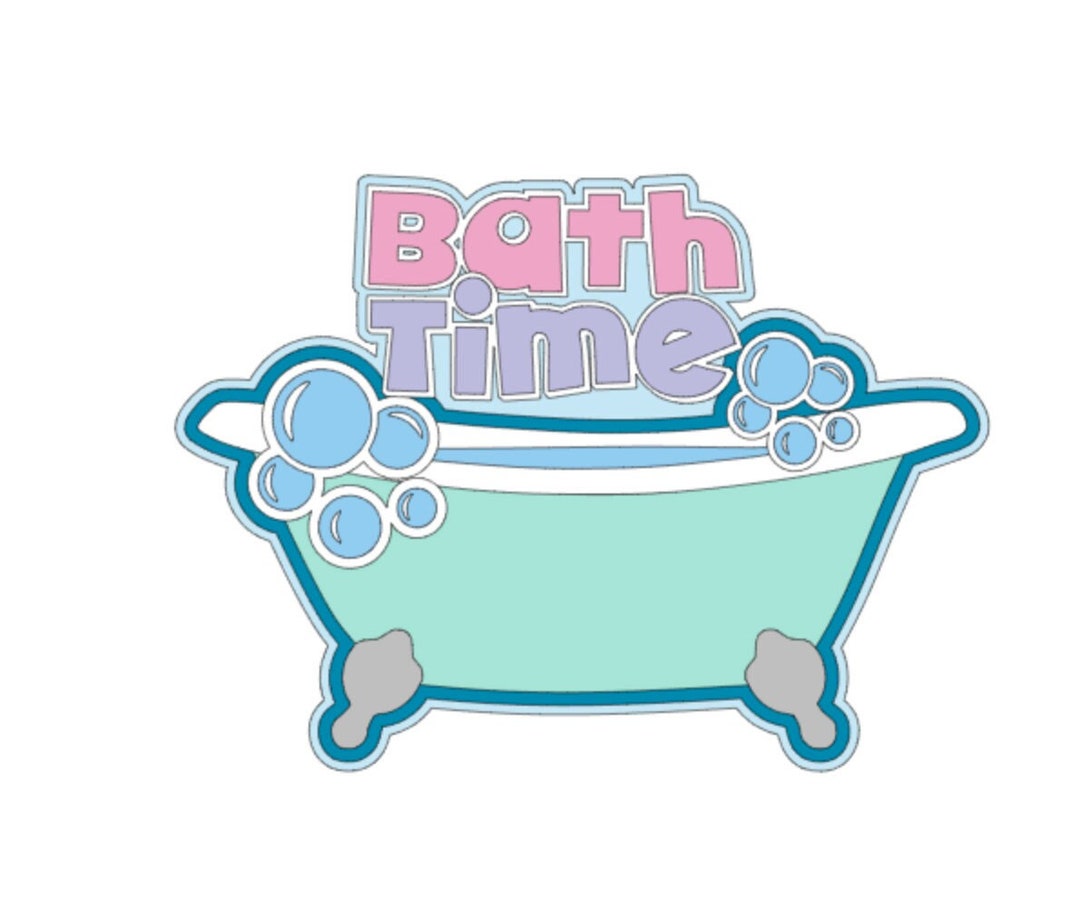 Bath Time Scrapbook Title Digital Cutting File .svg for Cricut ...
