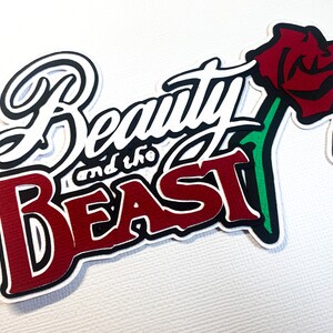 Beauty and the Beast Title Die Cut Scrapbook Page Embellishment - Etsy