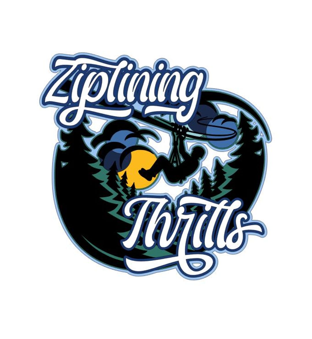 SVG PNG Digital Download Scrapbook Die Cut Zip Line Cutfile for Cricut ...