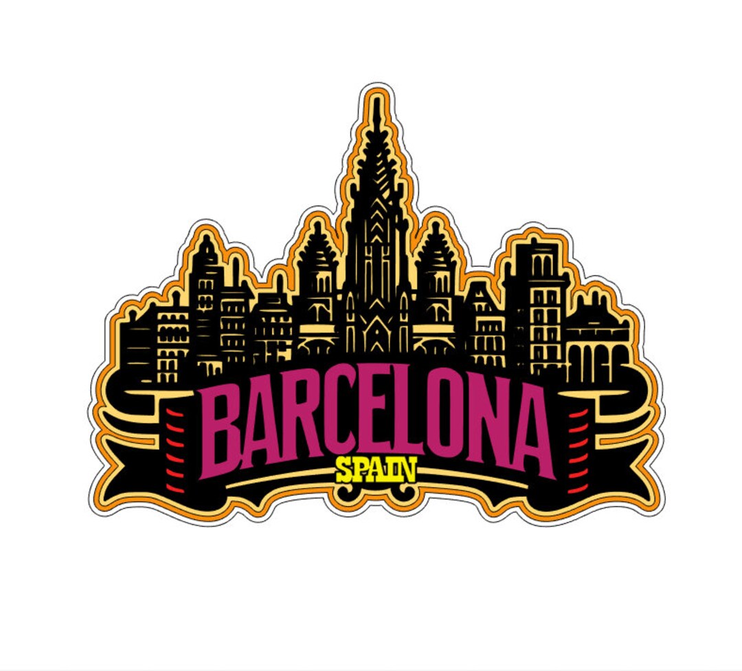 SVG PNG Digital Download Scrapbook Die Cut Barcelona Spain Cutfile for ...