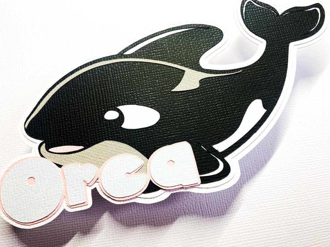 Orca Title Die Cut Scrapbook Page Embellishment - Etsy