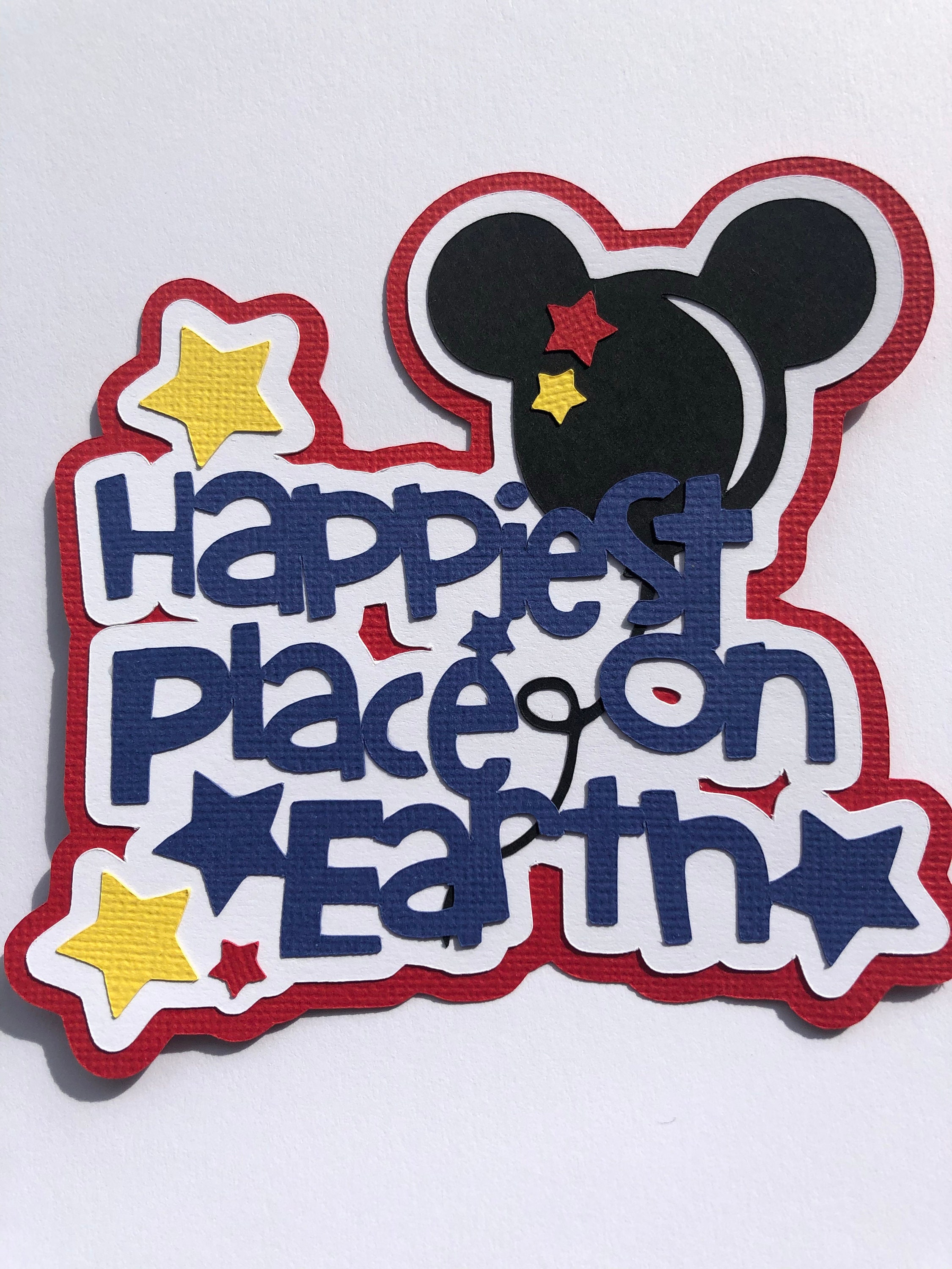 Happiest Place on Earth Die Cut Scrapbook Embellishment Die | Etsy
