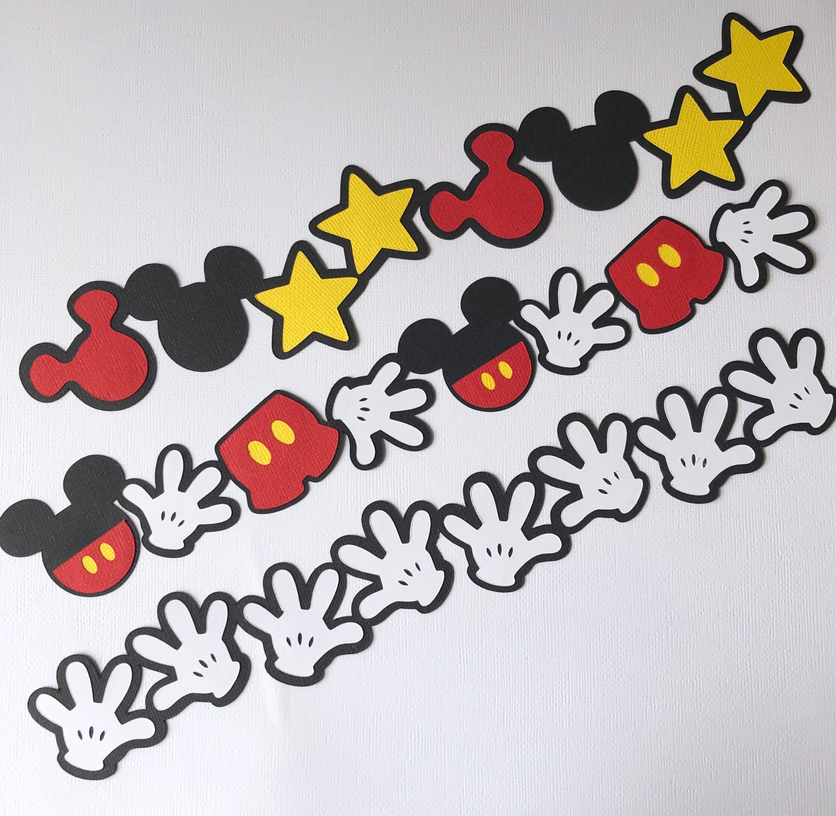 Mickey Ears and Hands Die Cut Borders x 6 strips 2 of each | Etsy