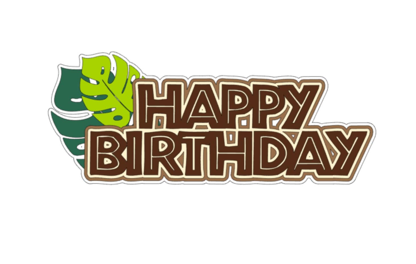 Jungle Happy Birthday Title SVG Digital Download Digital - Etsy