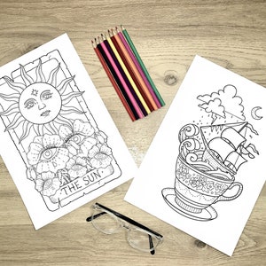 PRINTABLE COLOURING PAGES 30 Hand Drawn Tattoo and Illustration ...