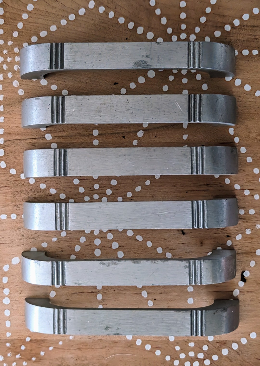 Vintage Aluminum Mid Century Modern Drawer Pulls - Set of 6 - Etsy