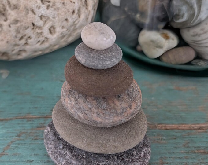 Stacking Stones-miniature Zen Balance Cairn-lake Erie Beach Stones ...