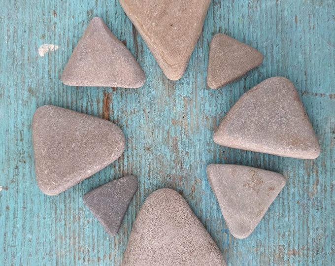 Lake Erie Triangle Shaped Stones - Smooth Beach Stones - Triangle ...