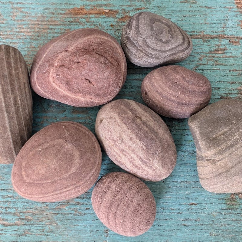 Striped Stone - Etsy