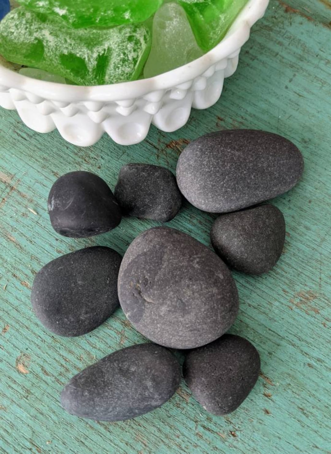 Lake Erie Black Beach Stones: Smooth, Aquarium, Terrarium Rocks - Lot ...