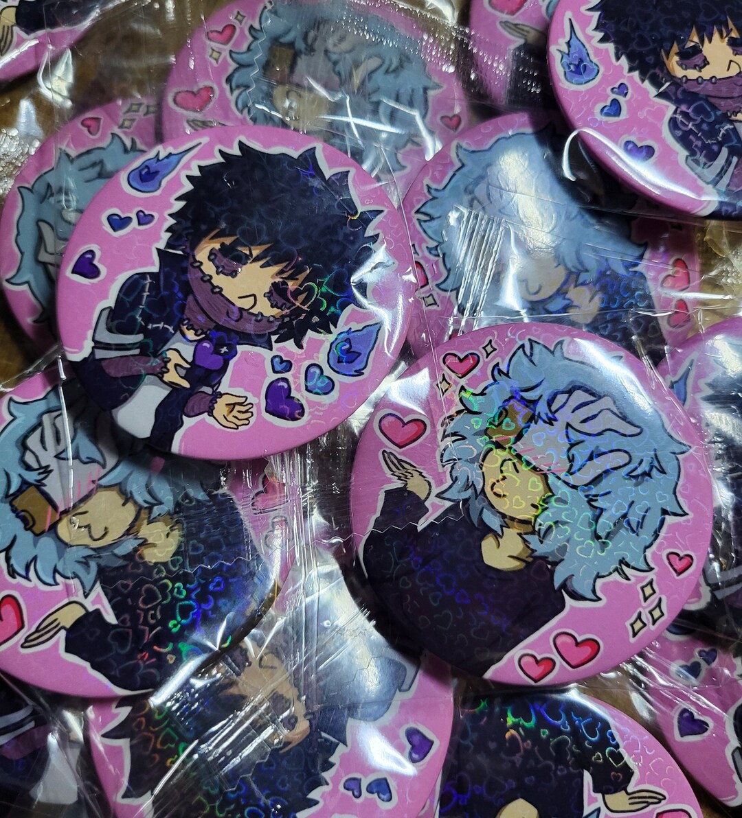 Round Kissy Pins Shiggydabi Etsy