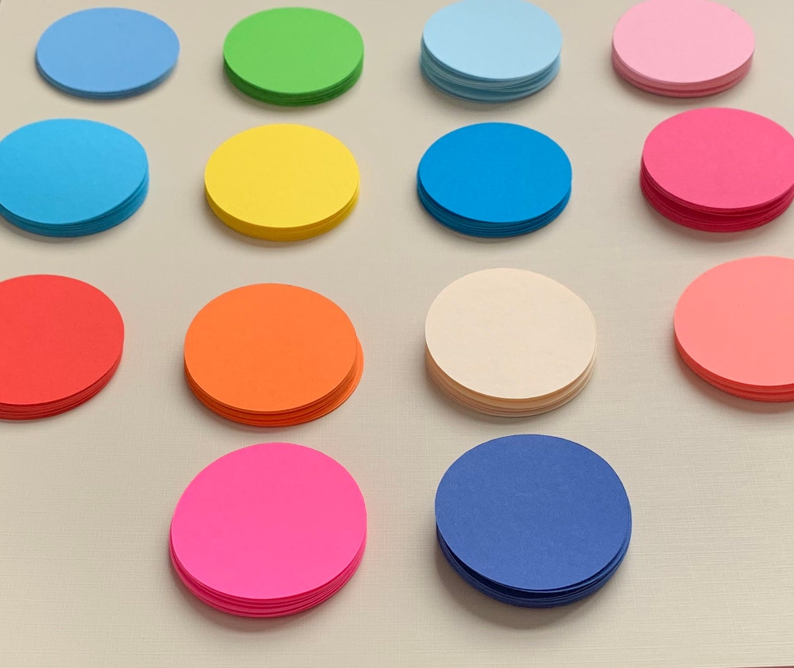 Circle cut out paper Scrapbooking paper Paper Circles Round | Etsy