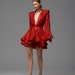 Red Cocktail Dress, Christmas Dress, Mini Red Dress, Red Carpet Dress ...