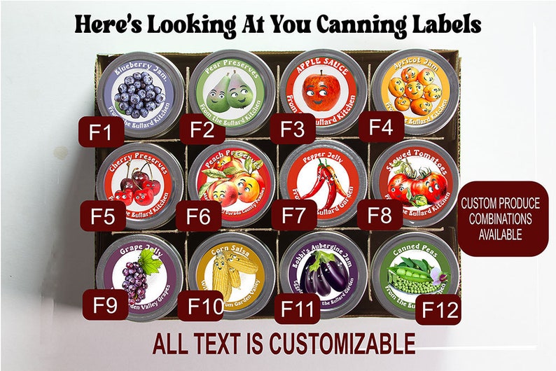 Custom Canning Jar Labels-personalized Jar Label-personalized Jam Jar ...