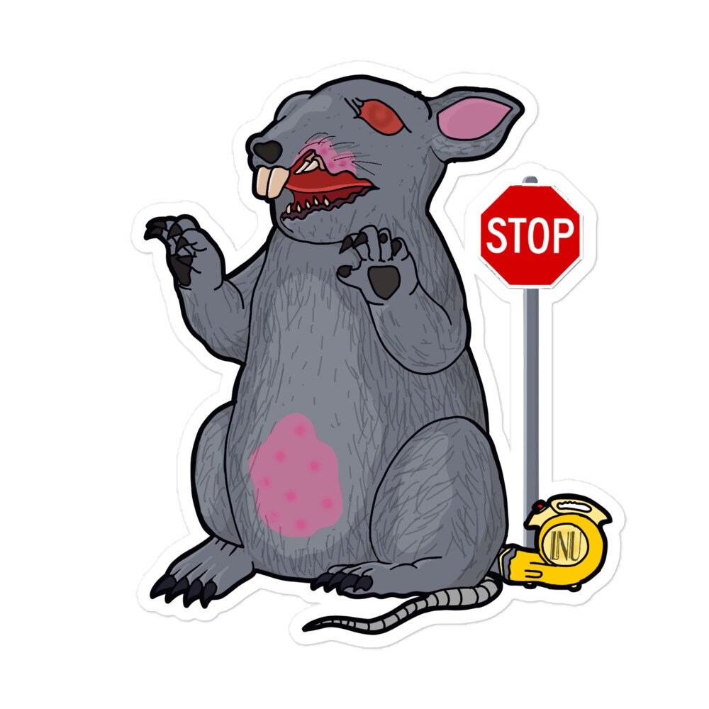 Scabby the inflatable rat Bubble-free stickers | Etsy
