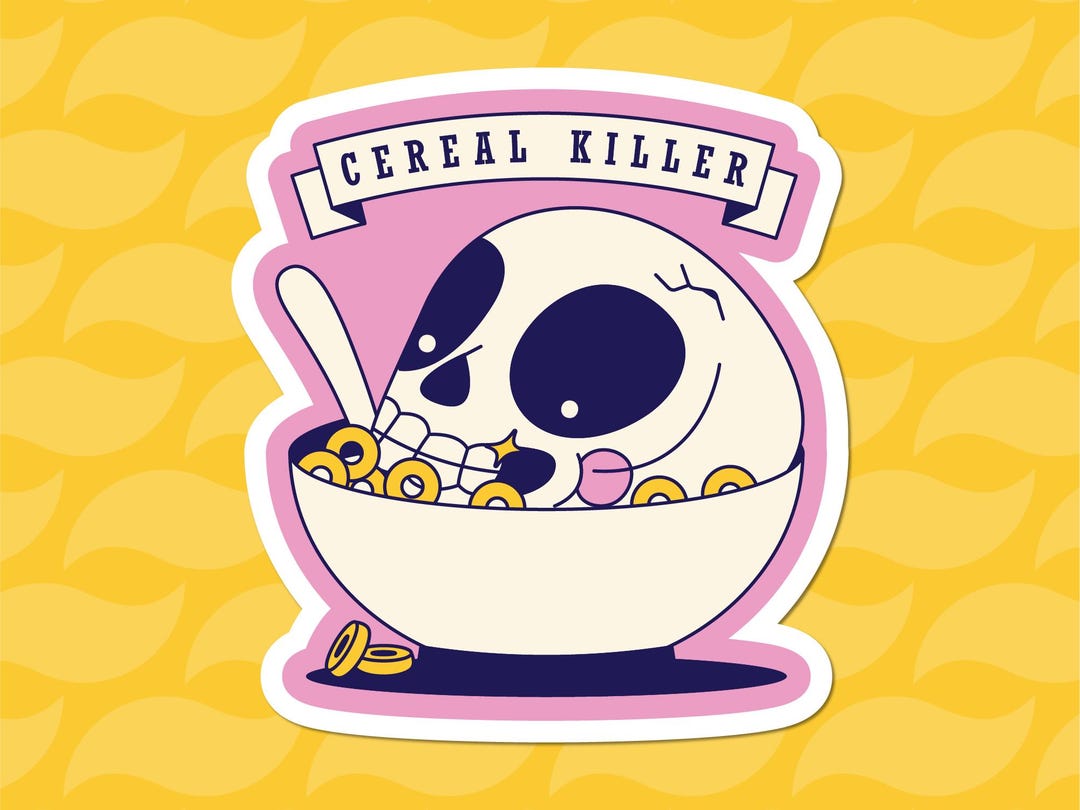 Cereal Killer Sticker for Foodie Gift for Halloween Funny Laptop ...