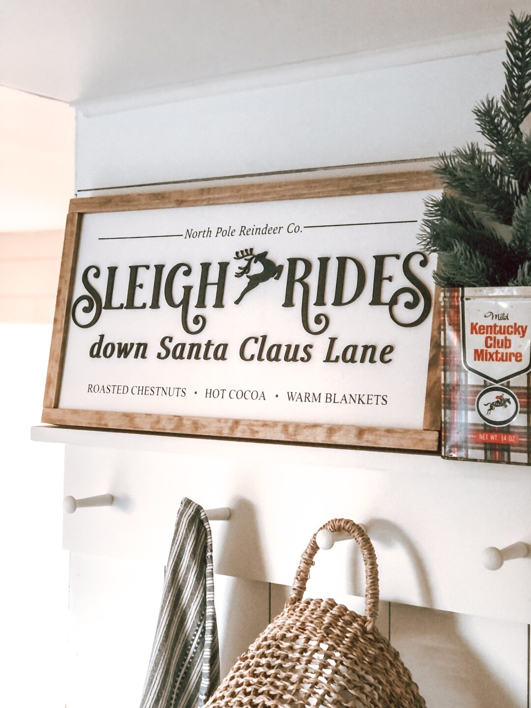3D Christmas Sign | SLEIGH RIDES Sign | Farmhouse Decor | Winter Decor ...
