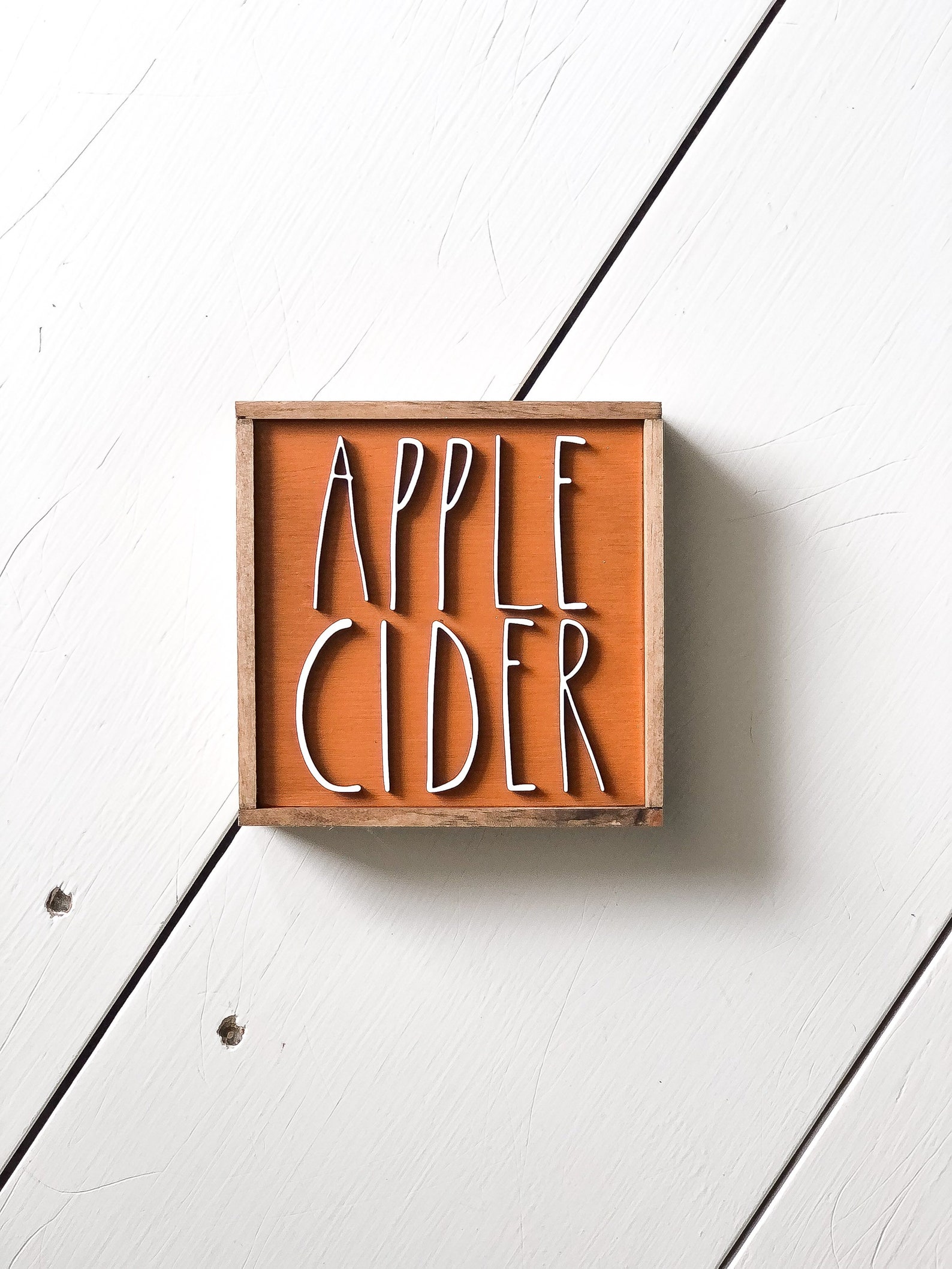 3D Fall Sign APPLE CIDER Sign Farmhouse Decor Autumn - Etsy