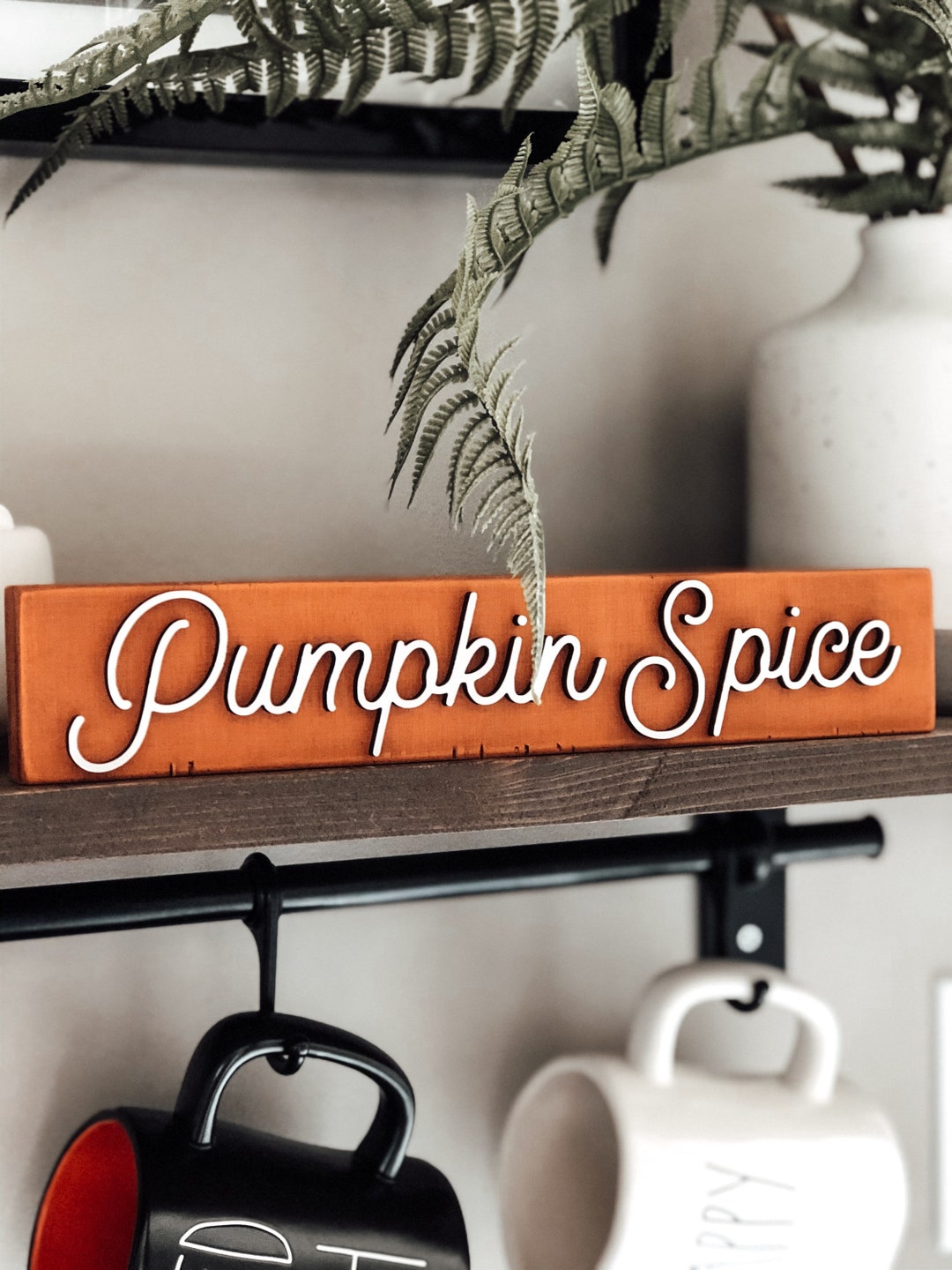 Mini Wood 3D Sign | PUMPKIN SPICE Sign | Autumn Tiered Tray Decor ...