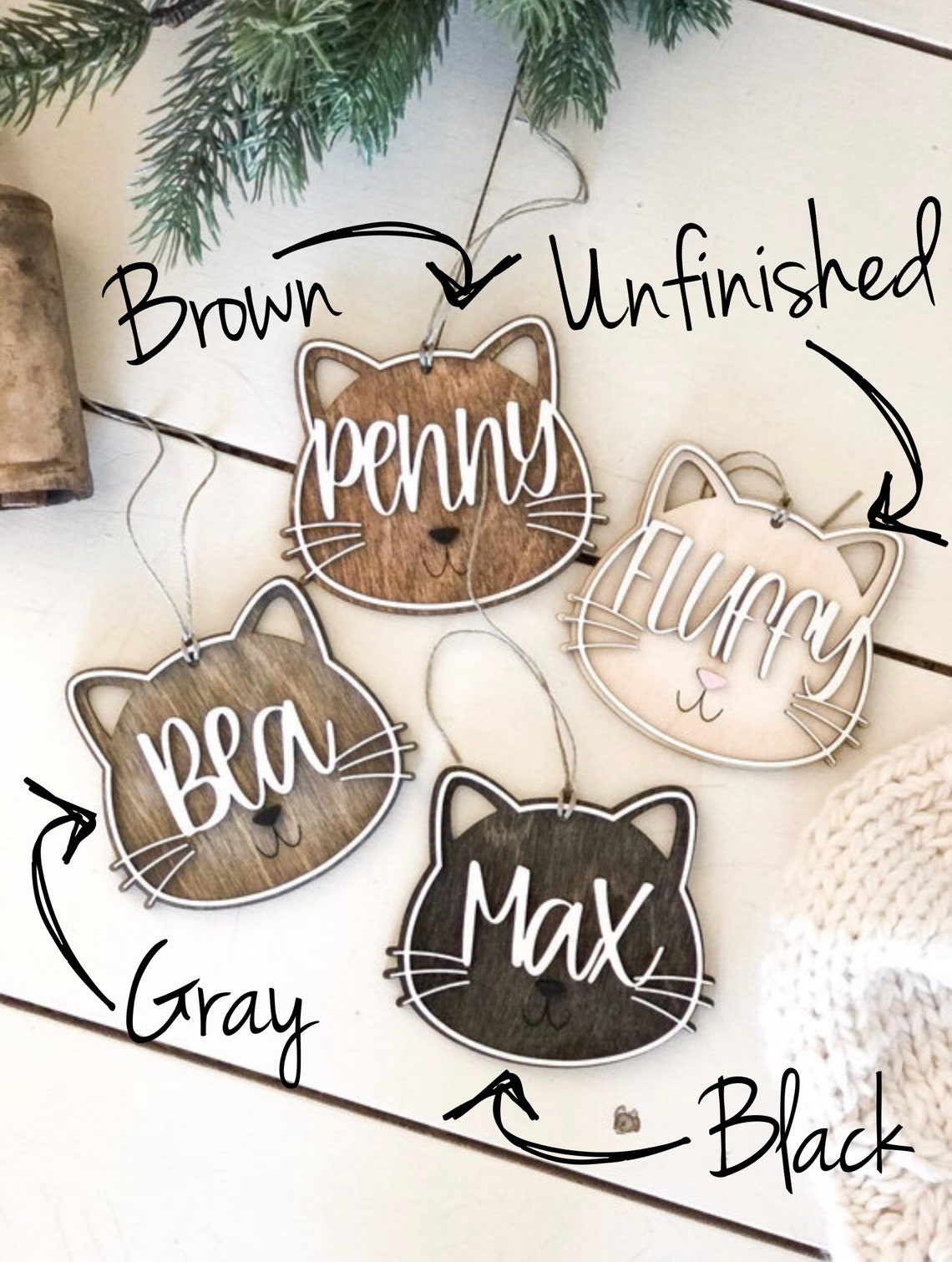 Personalized Cat Ornament Custom Cat Ornament Personalized - Etsy