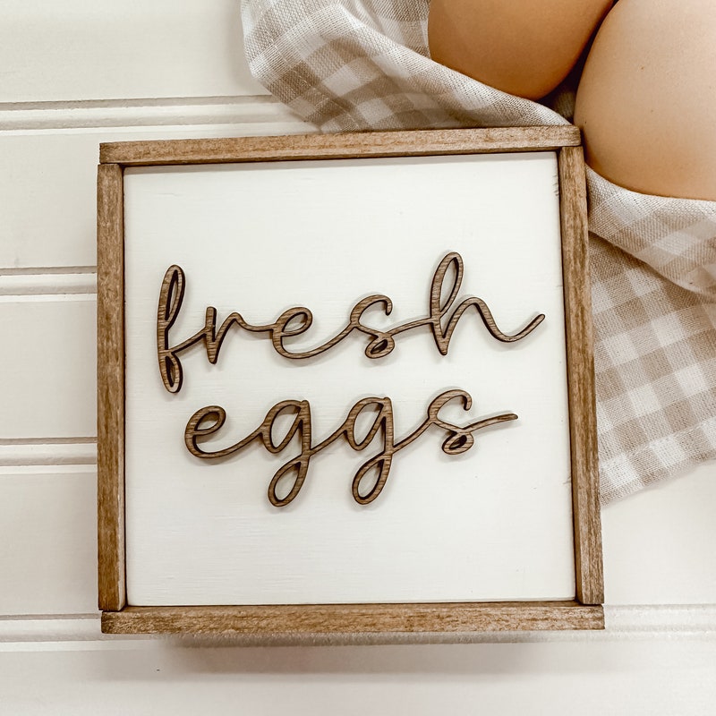 Fresh Eggs Sign - Etsy