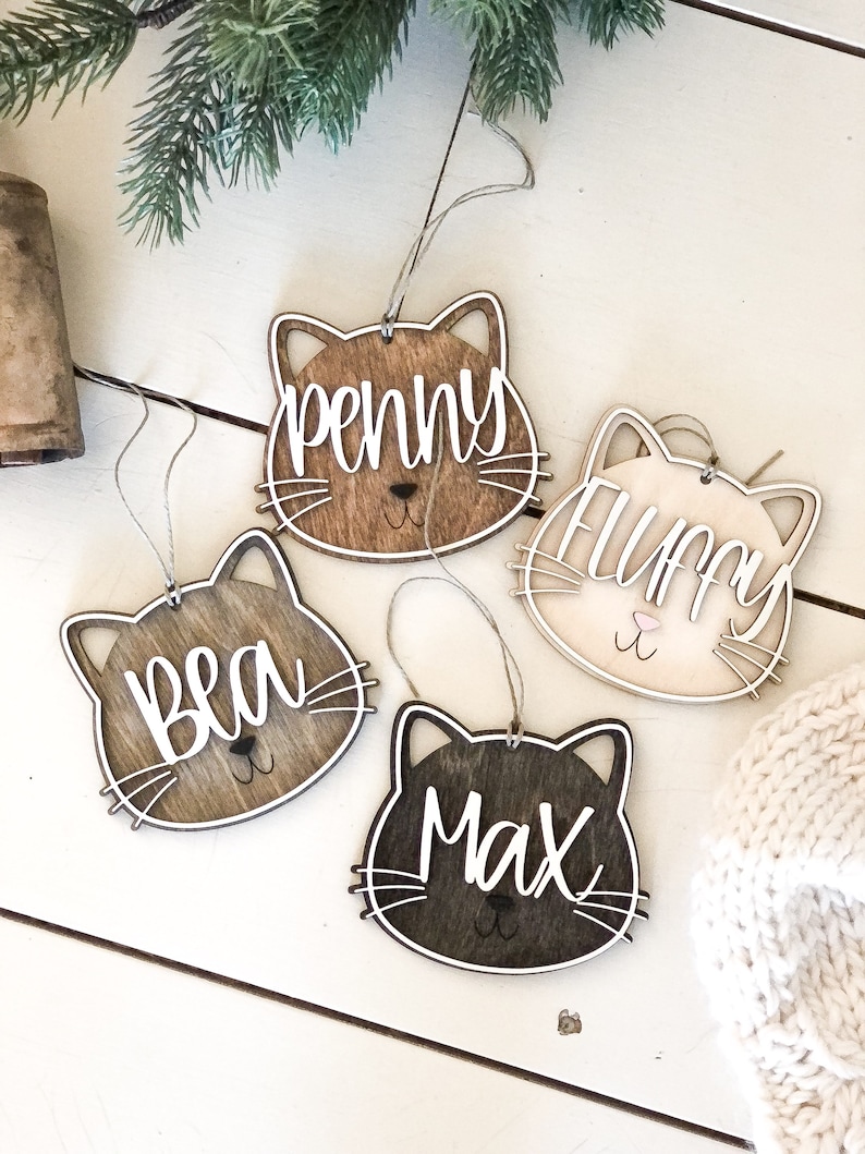 Personalized Cat Ornament Custom Cat Ornament Personalized - Etsy