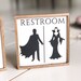 Halloween Decor, RESTROOM Sign, Horror, Farmhouse Sign, Rustic Wood ...