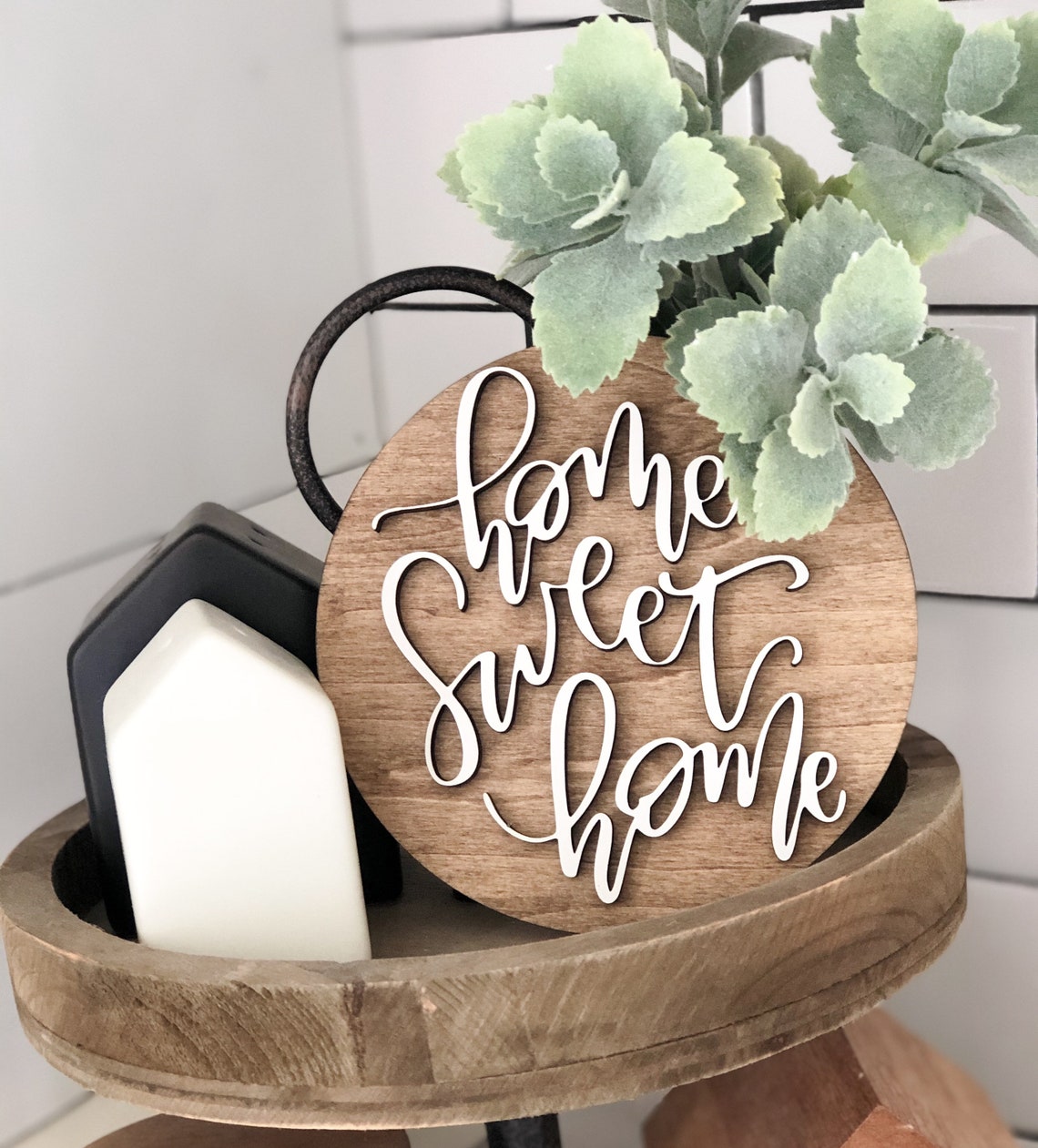 3D Wood HOME Sign Home SWEET Home Farmhouse Decor Tiered - Etsy