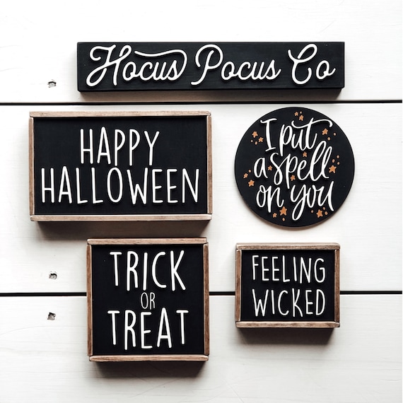 Wall Décor Hocus Pocus Wood Sign Bundle Home Décor etna.com.pe