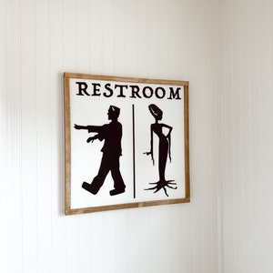 Halloween Decor | Restroom Sign | Horror | Frankenstein Restroom ...