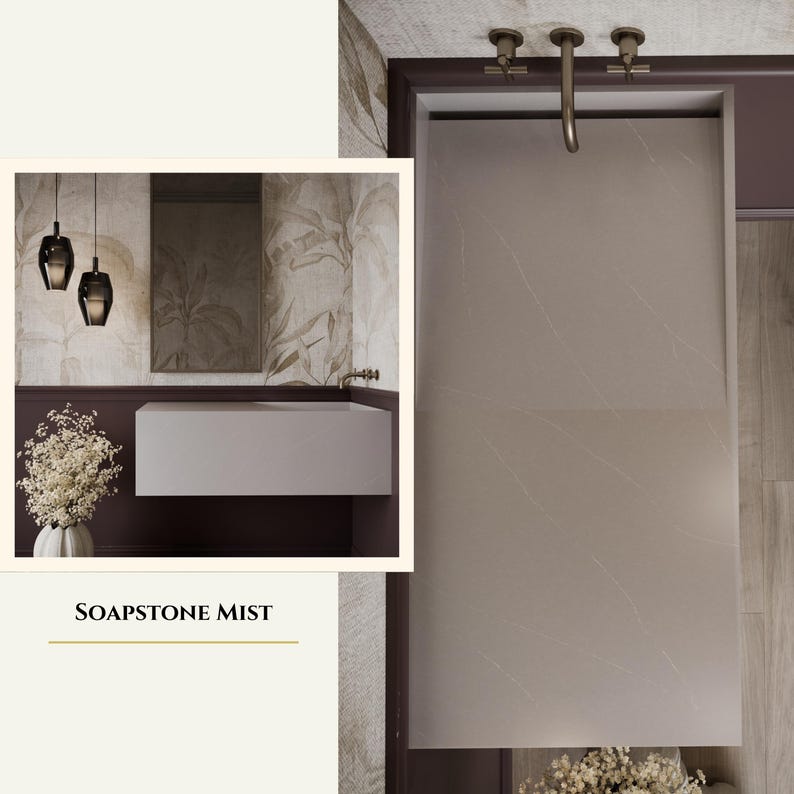 Concrete Custom Bathroom Floating Vanity Tops, Integrated Modern Vanity ...
