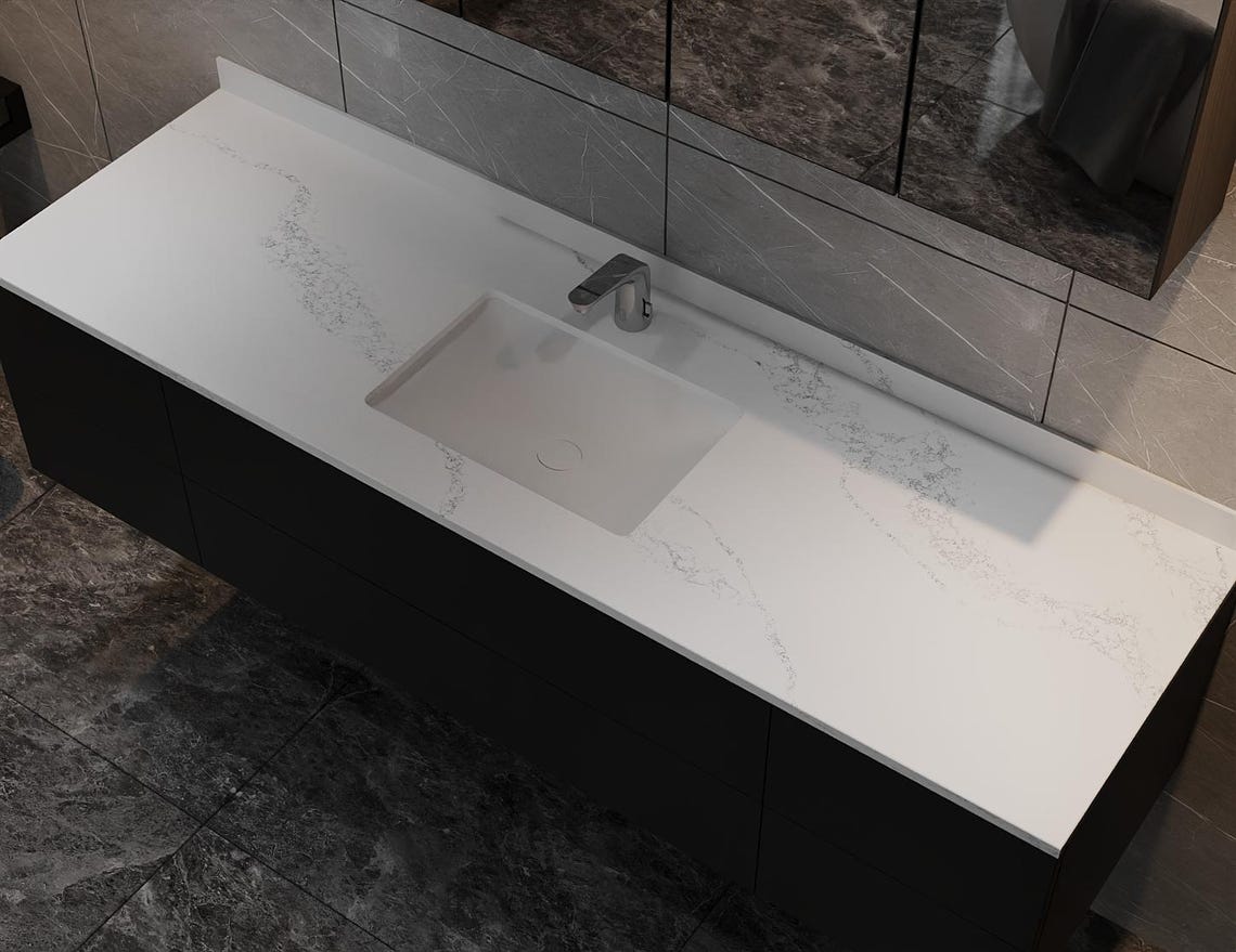 Customizable Vanity, Bathroom Vanity Top, Quartz Vanity Top, Ceramic ...