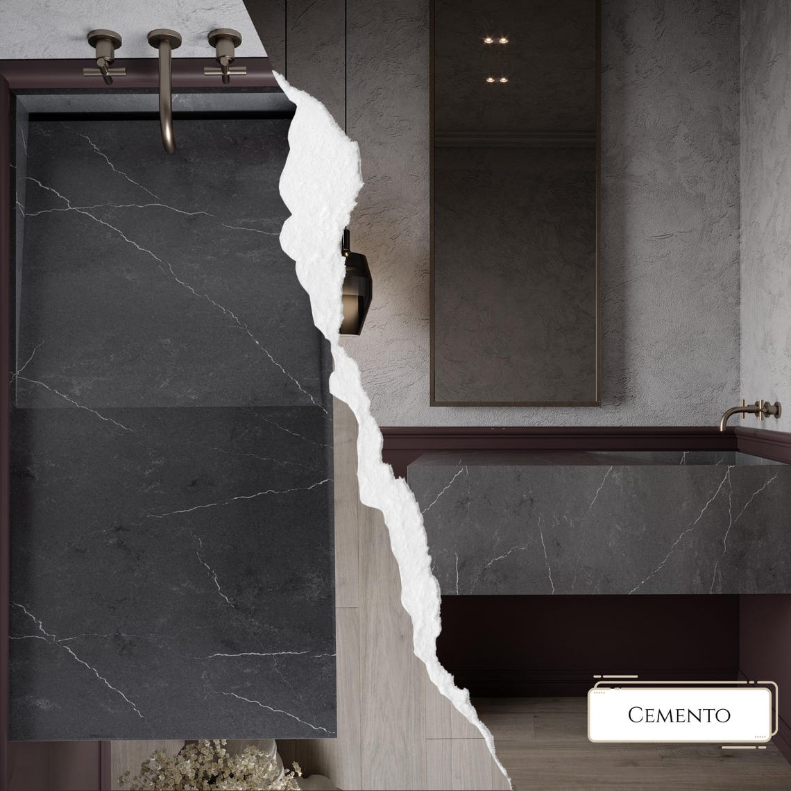 Concrete Custom Bathroom Floating Vanity Tops, Integrated Modern Vanity ...