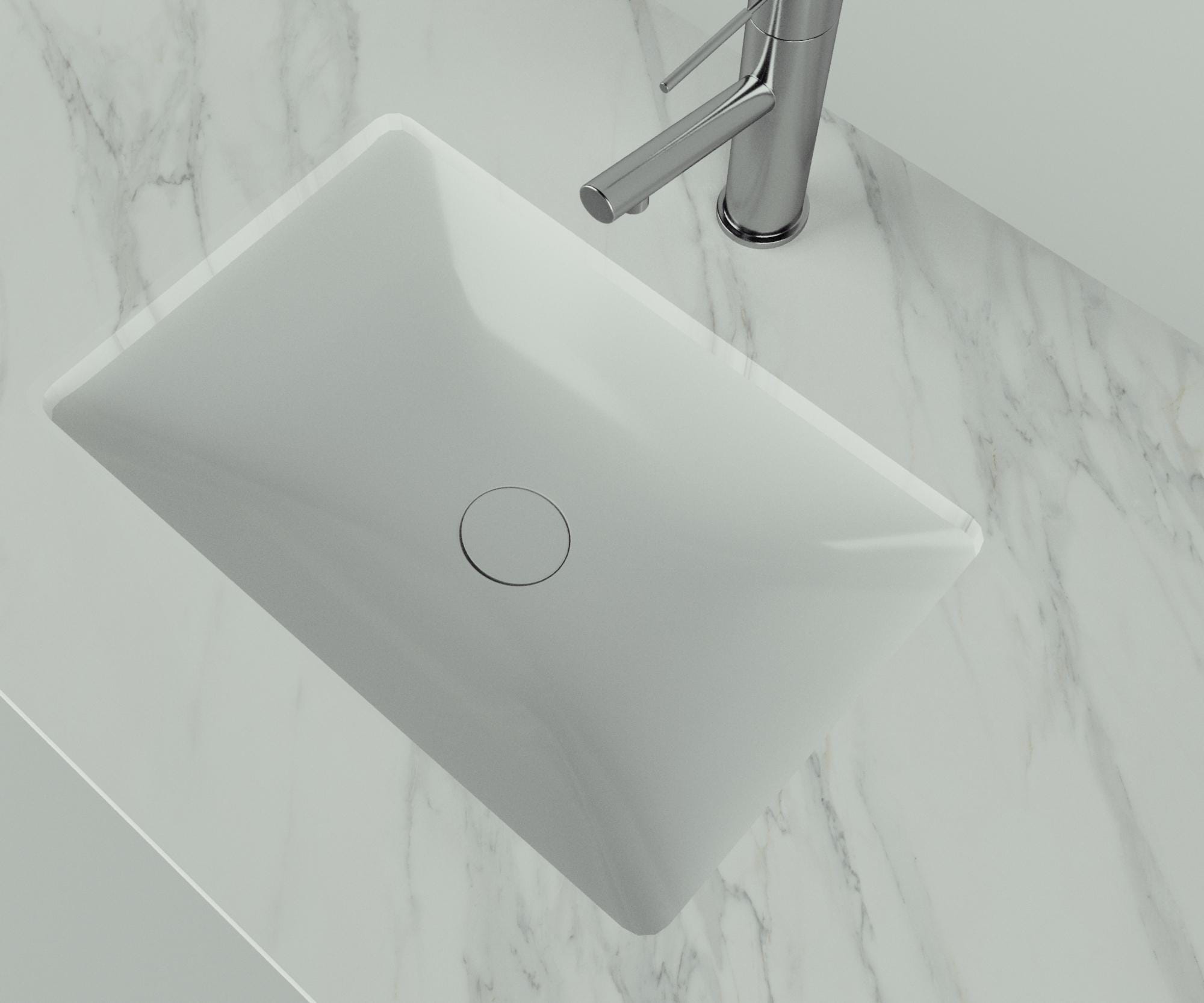 Double Ceramic Sink Vanity Top Over the Cabinet, Customizable Dual Sink ...