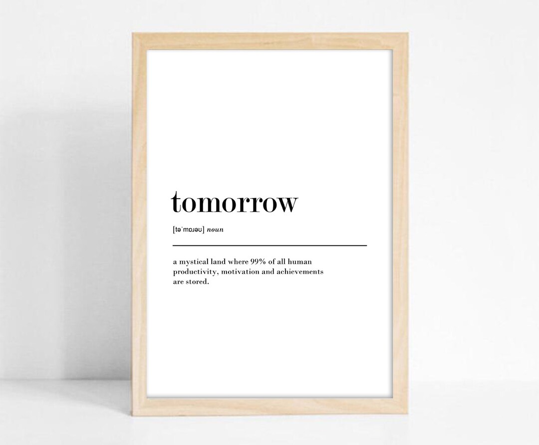 Poster Definition Tomorrow, Poster Tomorrow // Word Poster ...