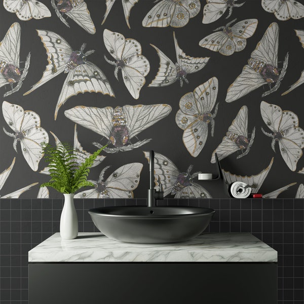 Moth Wallpaper - Etsy