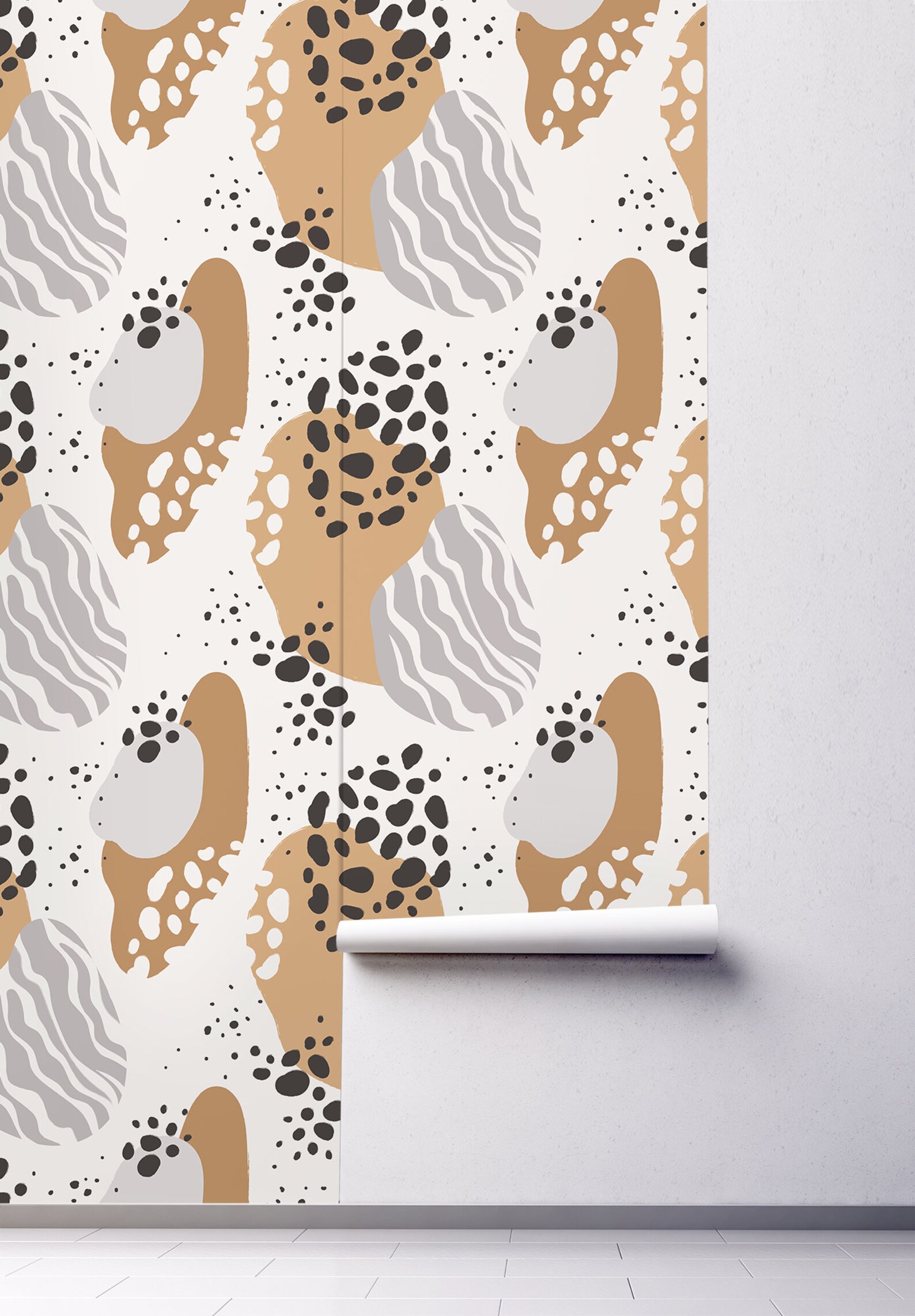 Removable Wallpaper With Abstract Pattern Peel and Stick Wall - Etsy